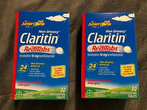 New Lot Of 2 Boxes Claritin Juniors RediTabs Allergy 30x2 60 Tablets 24 ...