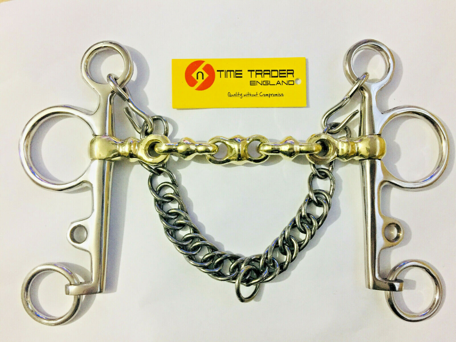 Pelham Waterford Horse Bit With Curb Chain All size | eBay UK