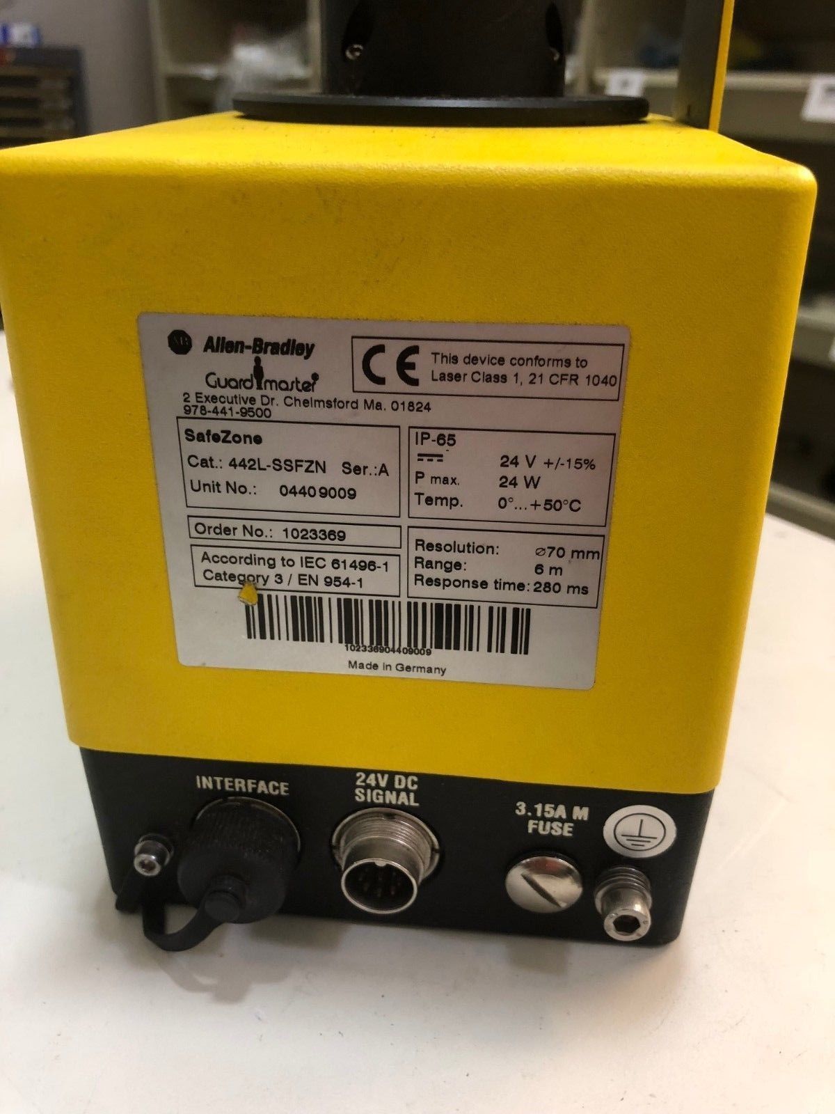 Allen-Bradley 442l-ssfzn Ser a Guardmaster Safety Zone Laser Scanner ...