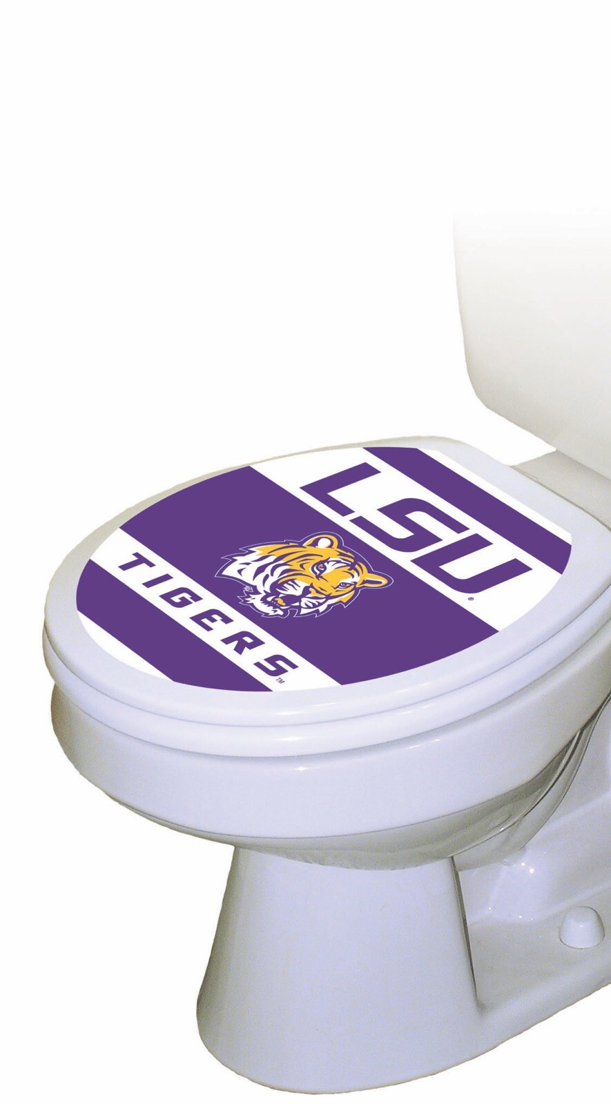 Officially Licensed NCAA-LSU Tigers Toilet Tattoos-Elongated | eBay