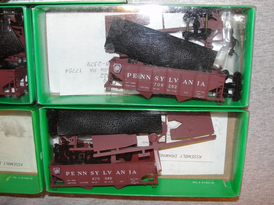 Five HO Bowser 56202 - GLa 2 Bay Hoppers- Pennsylvania – PRR kits S-2 ...