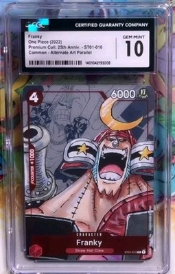 One Piece CGC 10 Franky Alt Art From 25th Anniversary Premium ...