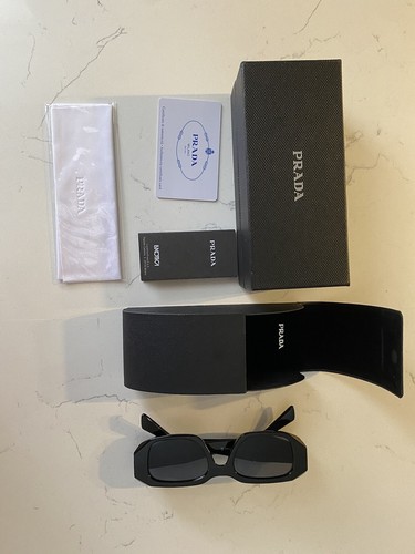 PRADA PR 27ZS Men's Irregular Sunglasses - Black/Gray (PR 27ZS 16K08Z ...