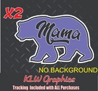 MAMA PAPA BEAR VINYL DECAL CAR BUMPER WINDOW STICKER MOM MOTHER Dad ...