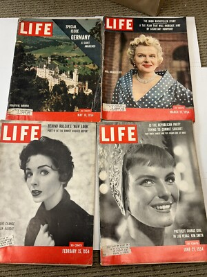 LIFE MAGAZINES 1954 May 10 March 15 February 15June 20 VINTAGE ADS VG ...