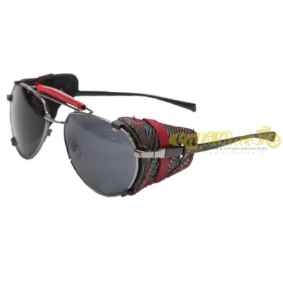 Glasses Baruffaldi Annapurna Ramses Metal Side Leather Lenses Smoked ...