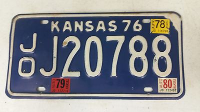1980 KANSAS Johnson County License Plate JO J20788 | eBay