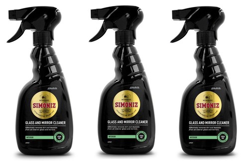 3 x Simoniz Car Glass and Mirror Cleaner Fast interior & exterior 500ml ...