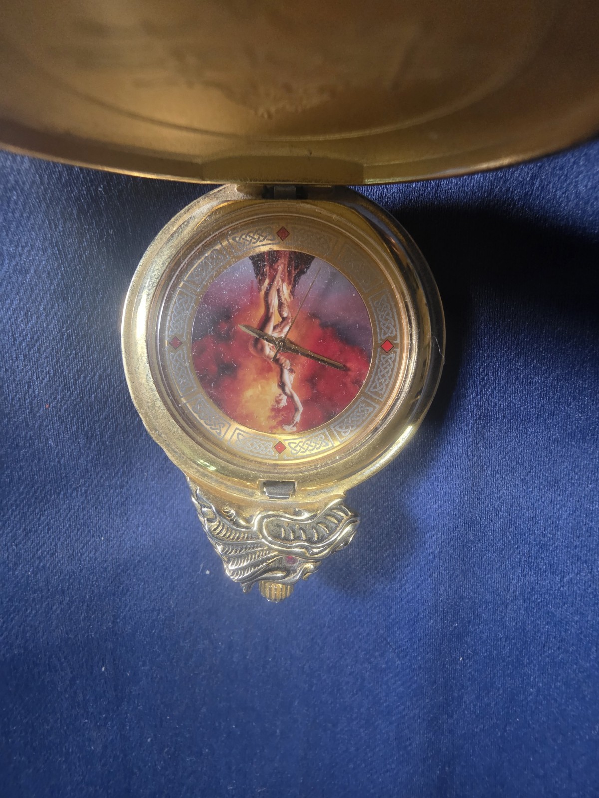 Boris Vallejo "Mistress of Fire" pocket watch the Franklin Mint ...