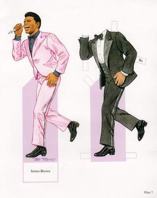 James Brown Funk Music Legend Illustrated Paper Doll Cut-Out Print | eBay