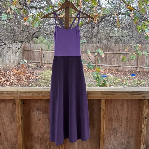 Pact Women's Purple Colorblock Organic Cotton Midi Dress Size XS. NEW ...