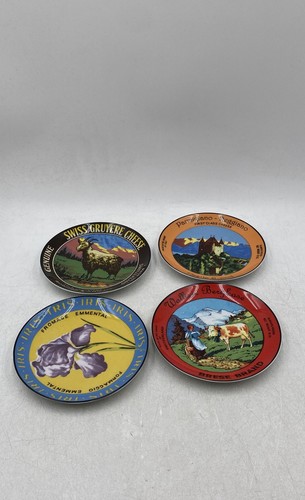 BIA Cordon Bleu Multicolor Porcelain Cheese Collector Plates Lot Of 4 ...