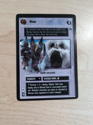 Wampa Star Wars CCG Hoth Limited SWCCG LP Rare Black border | eBay