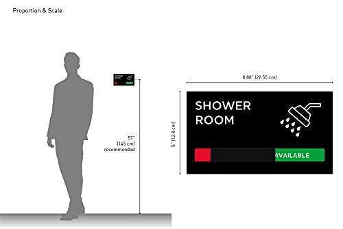 Shower Room Sign with Slider for Dual Messages Room Status AVAILABLE or ...