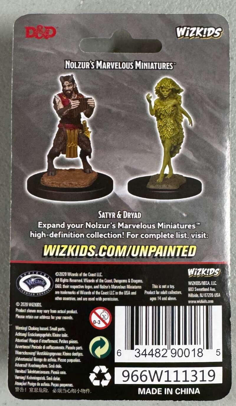D&D Satyr & Dryad Nolzur's Marvelous Miniatures Unpainted 90018 | eBay