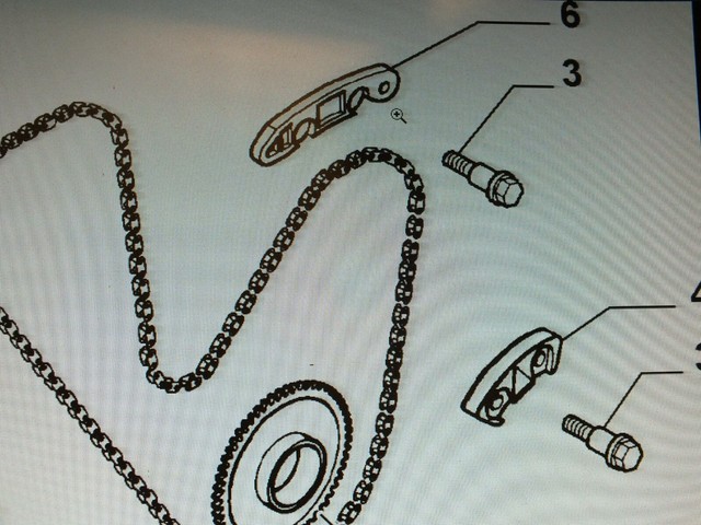 Genuine Fiat Croma 05-10 Timing chain guide upper 71739358 GM 90537336 ...