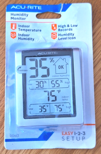AcuRite Indoor Digital Humidity & Temperature Monitor 00613B NOS | eBay