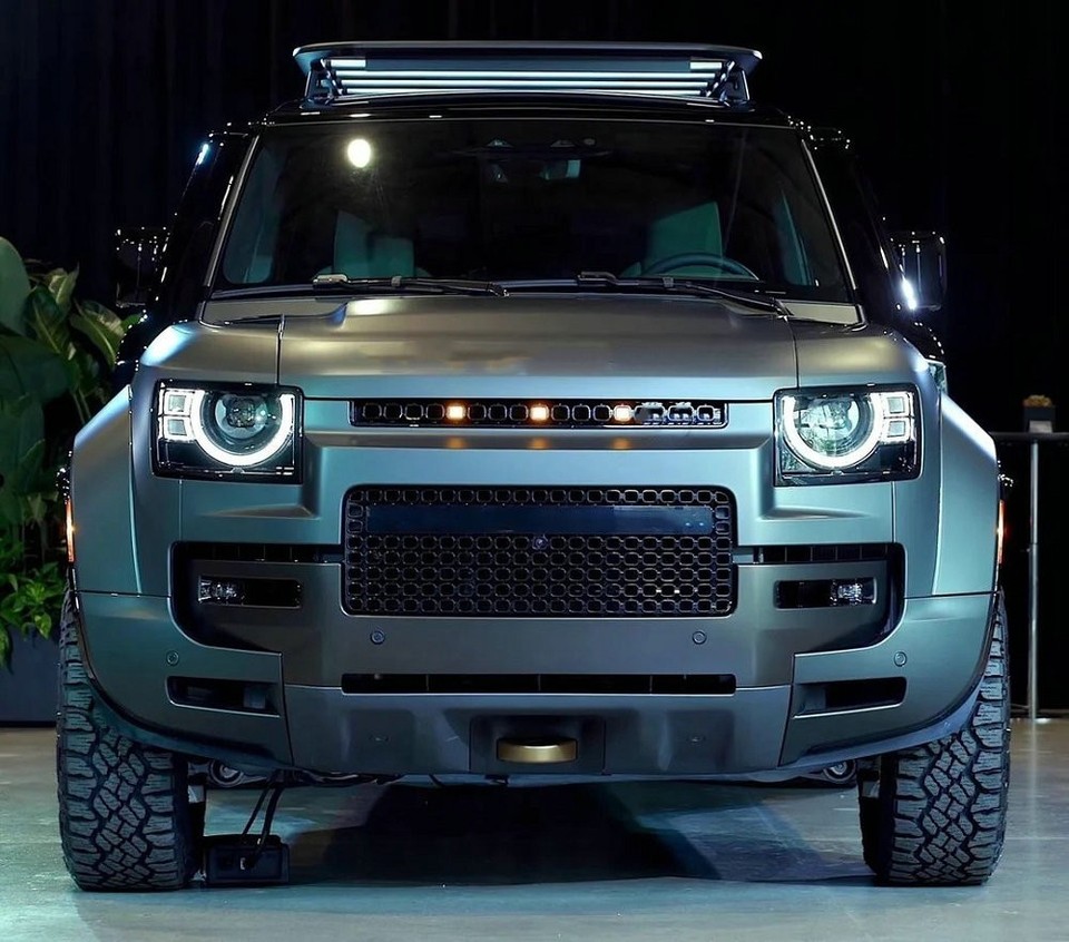 Front Grille Mesh Light Bar Fits For Defender 90 110 130 2020-2026 ...