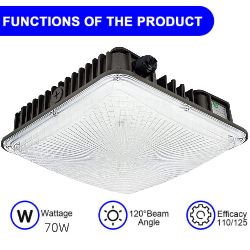 2x LED Canopy Light 70Watt Ceiling Light LED Gas Station Lighting ...