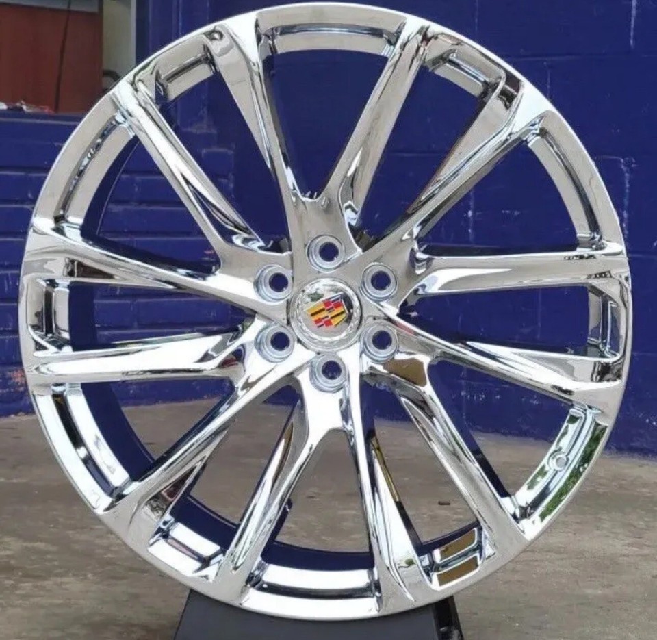 26” Inch New ESCALADE PLATINUM CHROME FR98 WHEELS Yukon Sierra Tahoe ...