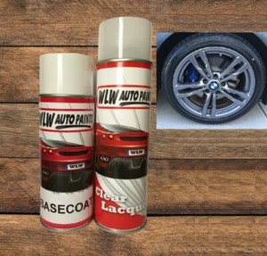 BMW FERRIC GREY A80 ALLOY WHEEL 2K SOLVENT BASECOAT MIXED AEROSOL SPRAY ...