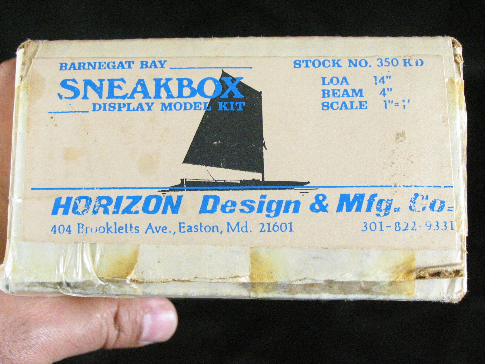 VINTAGE HORIZON DESIGN BARNEGAT BAY SNEAKBOX SAILBOAT DISPLAY MODEL KIT ...
