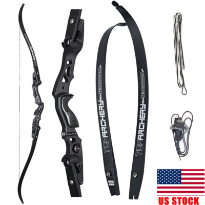 62" ILF Archery Recurve Bow 19" Riser Takedown 25-60lbs Archery Hunting ...