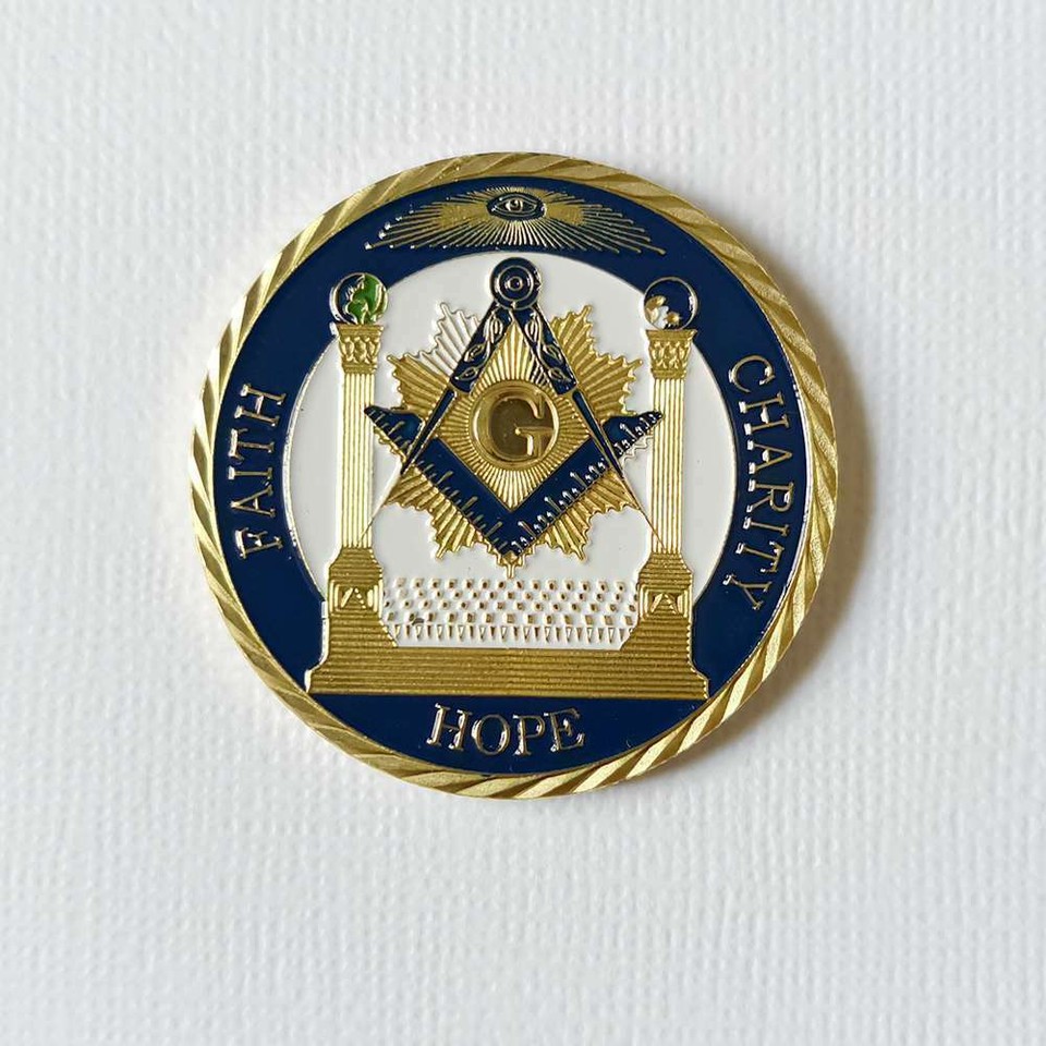 10x Masonic Freemasonry Tokens Masonic Hope Faith Charity Challenge ...