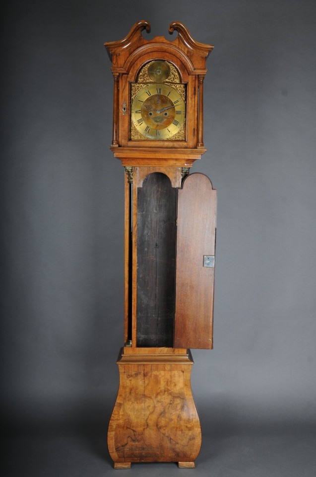 Beautiful Antique English Grandfather Clock, Root Wood, 19th Century | eBay