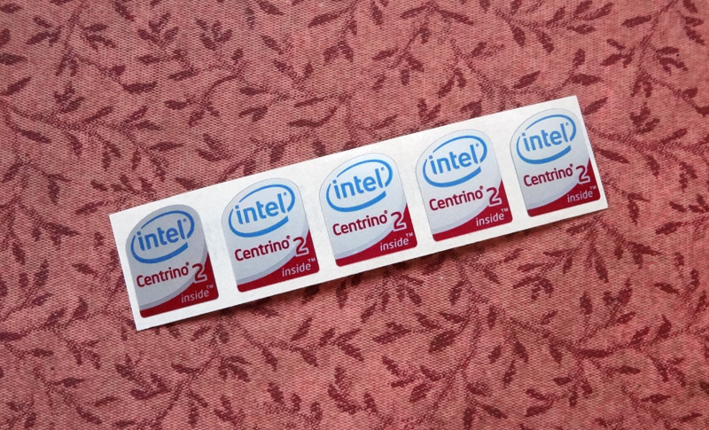 Lot of 5 Intel Centrino 2 Inside Stickers 16.5 x 19.5mm Case Badges | eBay