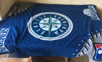 Seattle Mariners Throw Lap Blanket MLB Insiders Club Baseball Fleece ...