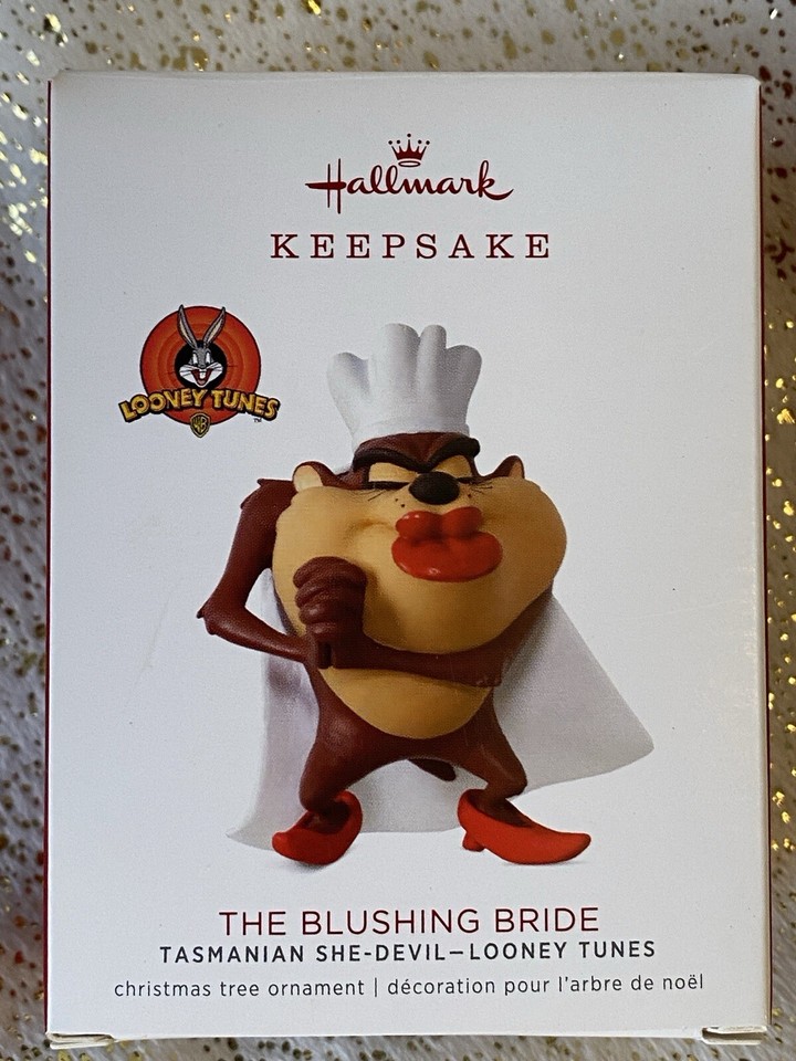 2018 Hallmark BLUSHING BRIDE TAZ Ornament TASMANIAN SHE-DEVIL Looney ...