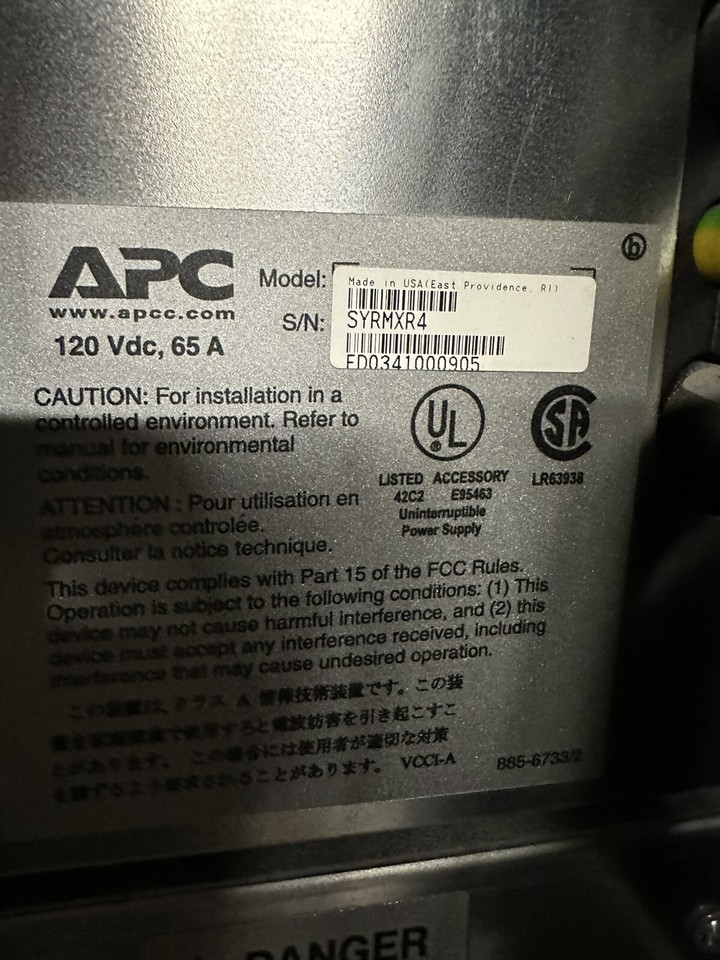 APC SYMMETRA RM XR SYXRCC FRAME STRMXR4 | eBay