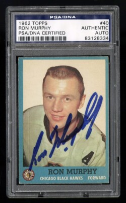 1962 Topps #40 Ron Murphy PSA PSA/DNA Autographed Auto Chicago Black Hawks Card | eBay