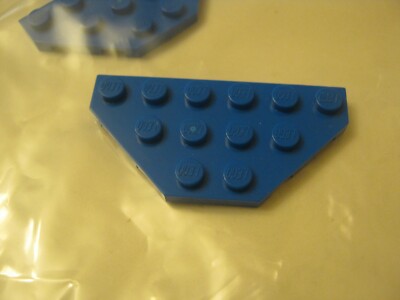 Lego Lot Of 3 Blue 3x6 Wedge plate, 2419 (028-98) | eBay