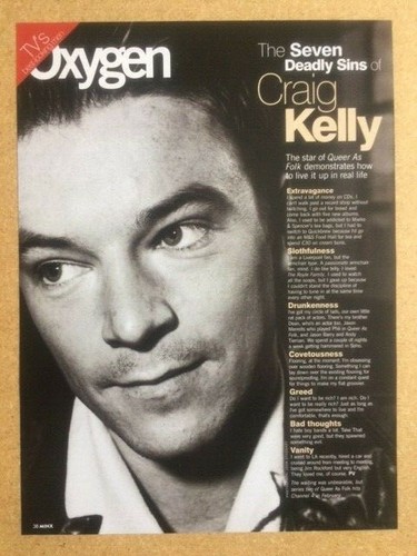 CRAIG KELLY / QUEER AS FOLK Original Vintage Magazine Clipping ...