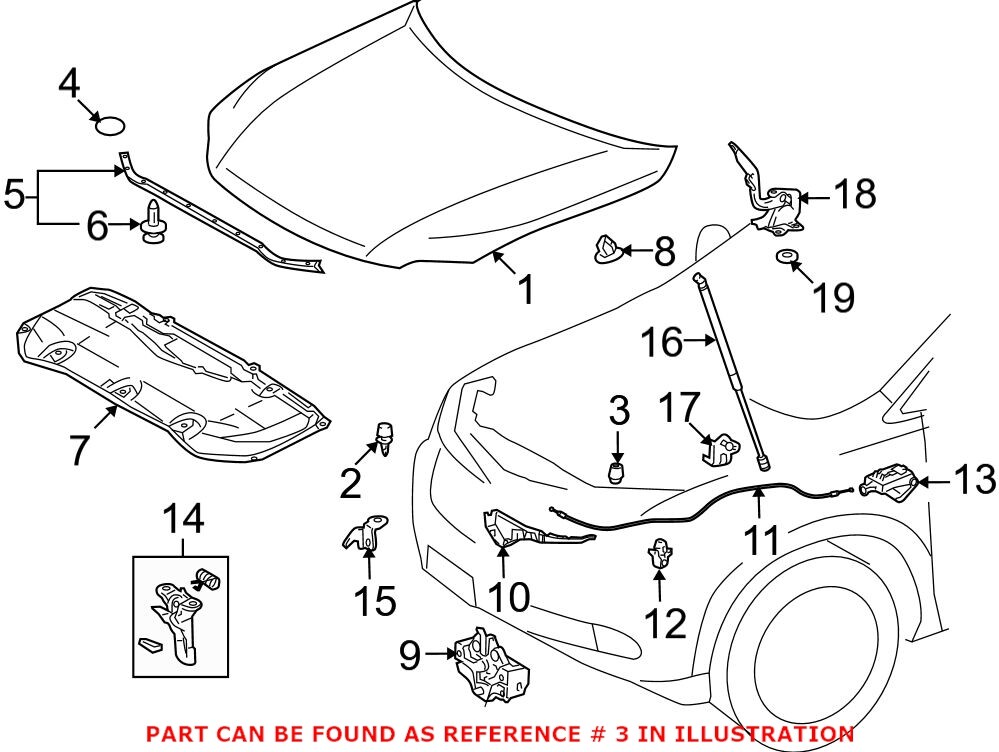 Genuine OEM Front Hood Stop Buffer For Toyota 533840R030 | eBay