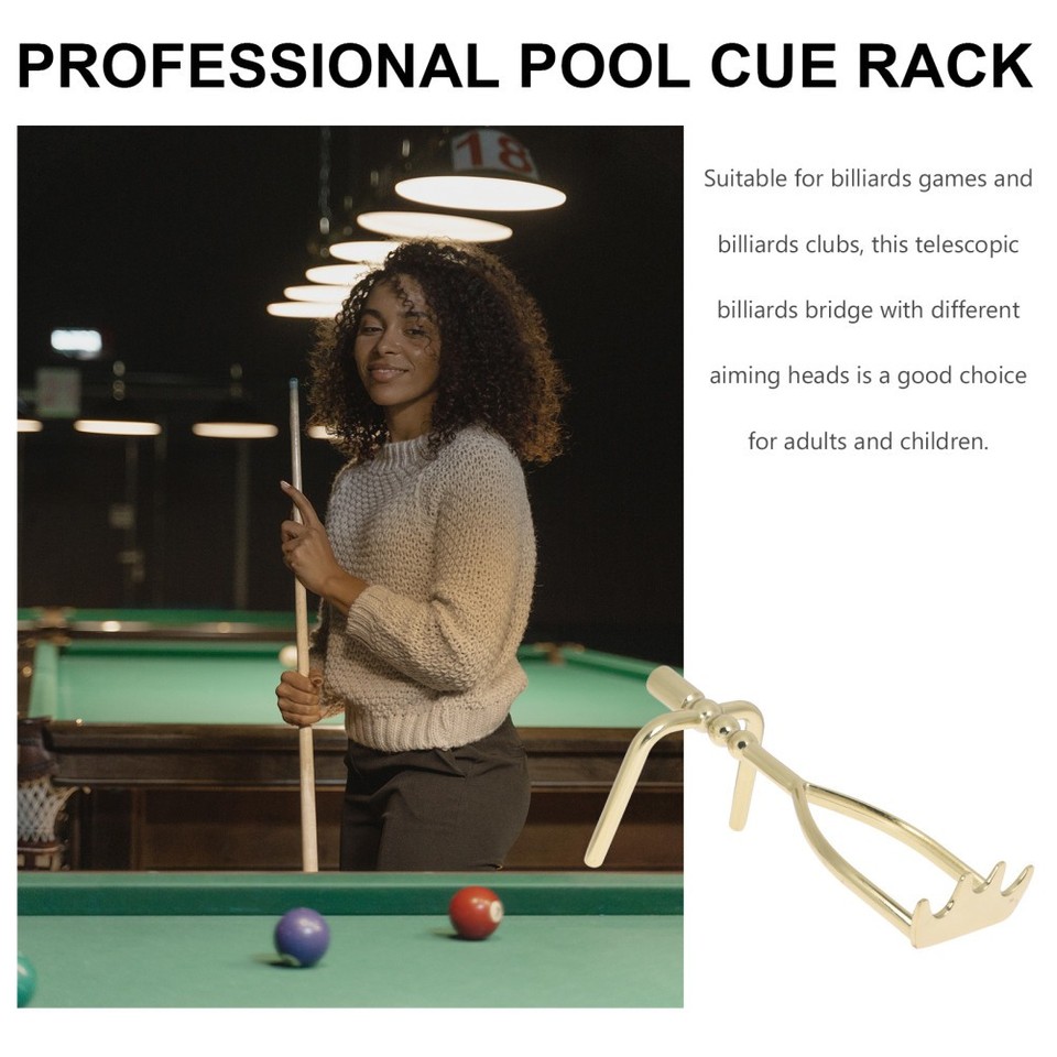 Cue Rest for Pool Sticks Telescopic Billiards Bridge Accessory Tool ...