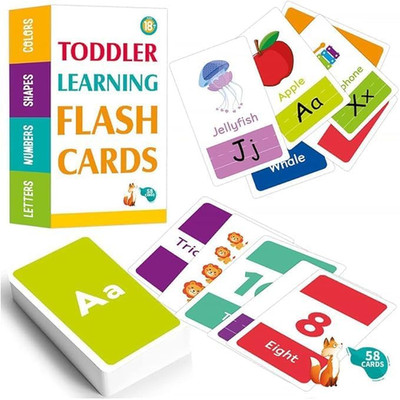 Early Learning Flash Cards Number Flash Cards Alphabet Flash Card 2-4 ...