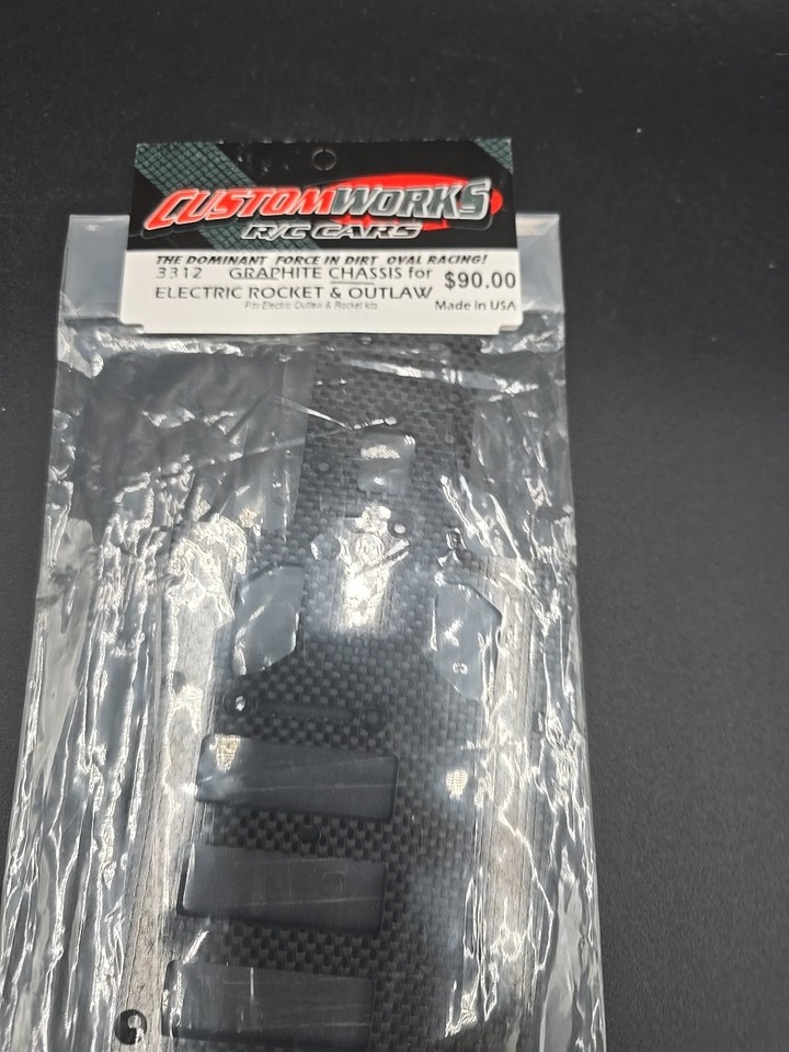 Custom Works Rocket Outlaw Graphite Chassis 3312 Original Nos Rc Car B ...