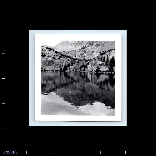 Old Square Photo MOUNTAIN LANDSCAPE LAKE AND REFLECTION | eBay