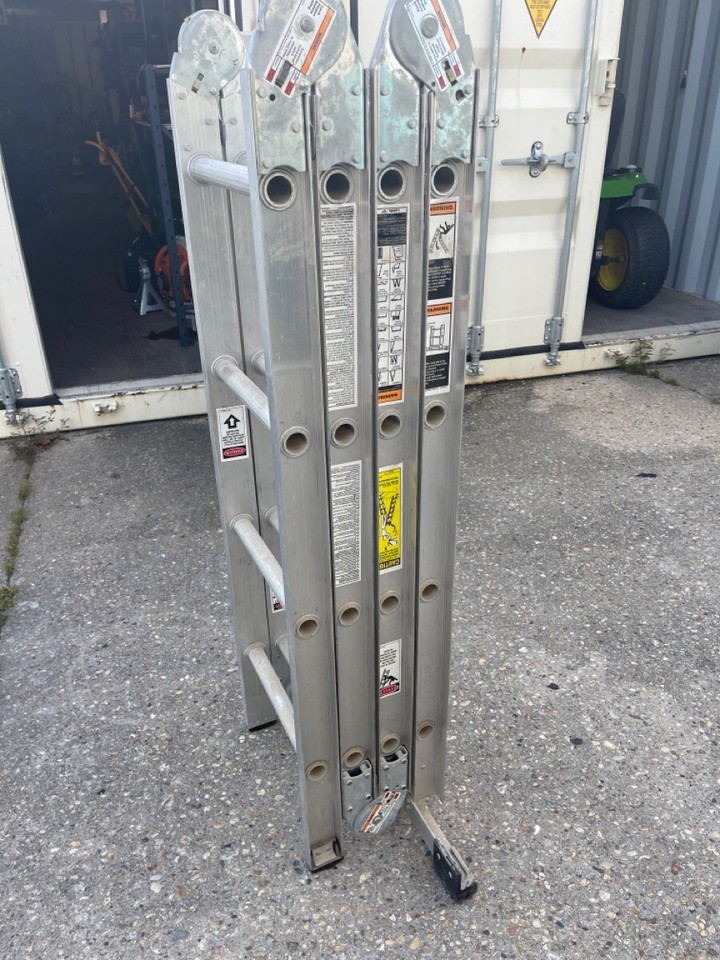 WERNER LADDER M1-8-16 16 FT. ALUMINUM FOLDING MULTI-POSITION LADDER ...