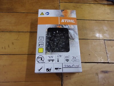 Stihl OEM 32" Full Chisel "Skip Tooth" Chain 3/8" .050" 105 DL 33RSLF # ...