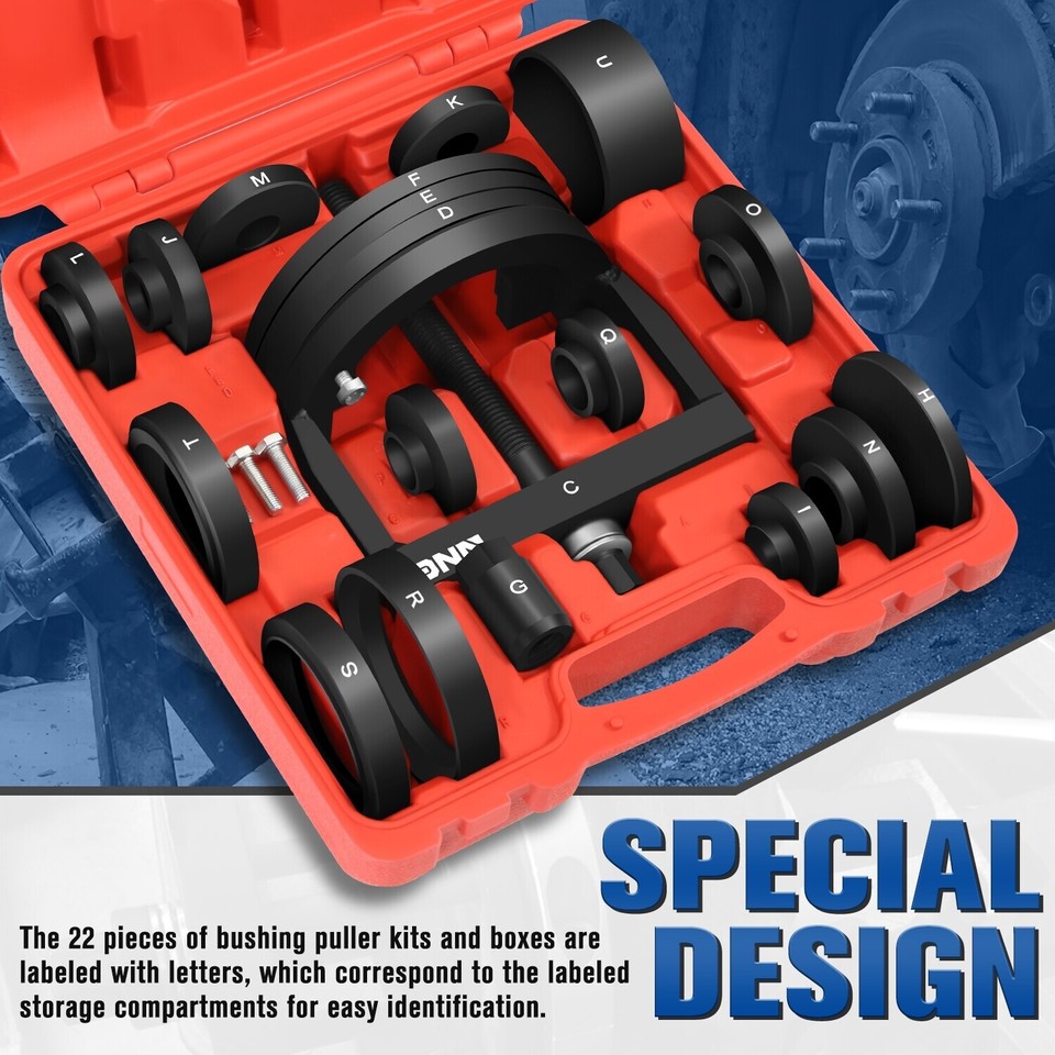 22Pcs Bushing Puller Kit Set Removal Puller Wheel Hub Assemblies and ...
