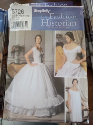 SIMPLICITY 5726 VICTORIAN Chemise Hoop Petticoat Pattern HISTORICAL ...
