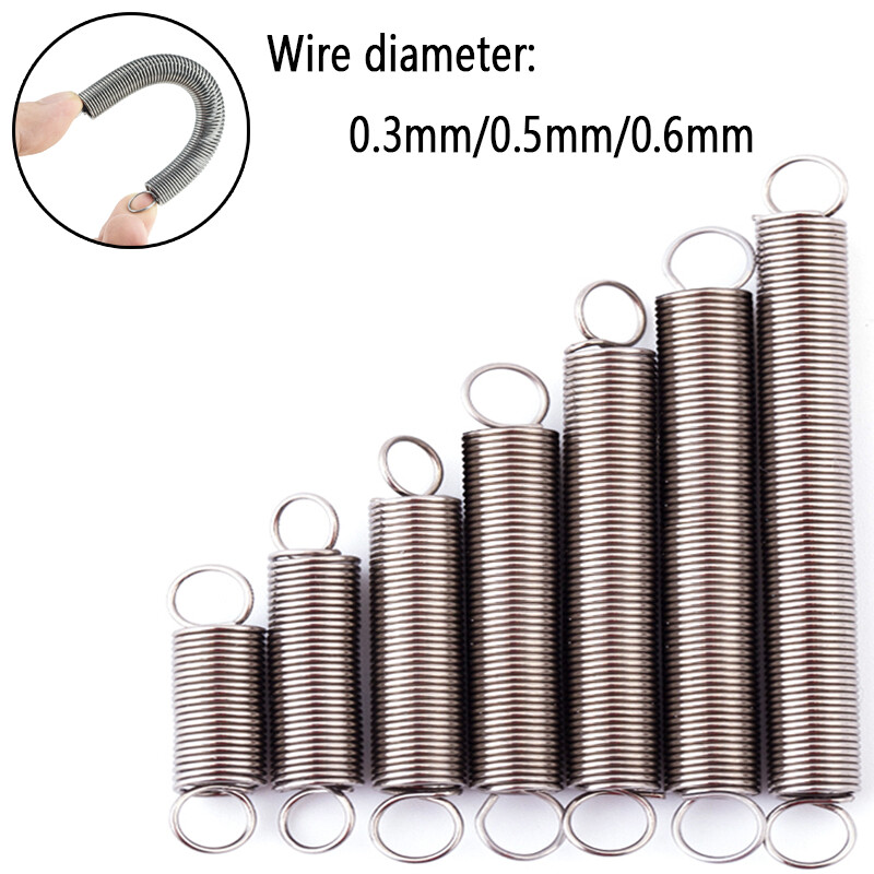 10PCS 304 Stainless Steel Dual Hook Small Tension Spring Hardware ...