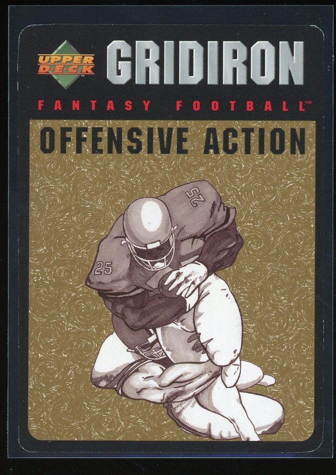 1995 Upper Deck Gridiron Fantasy Football Game Card FOOTRACE OFFENSE ...