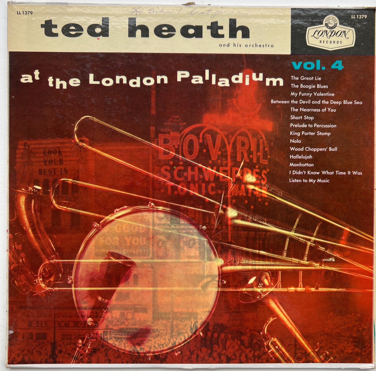 Ted Heath and His Orchestra at The London Palladium Vol. 4 London LP LL ...