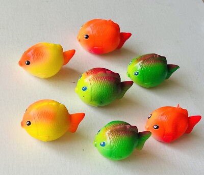 6 PC FISH BALL Toy-Stress Relief-Squeeze IT-Catch IT-Stress IT-Play ...