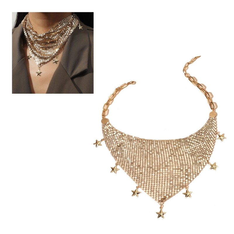 Bohemia Bling Neckerchief Female Statement Scraf Necklace Women Elegant ...